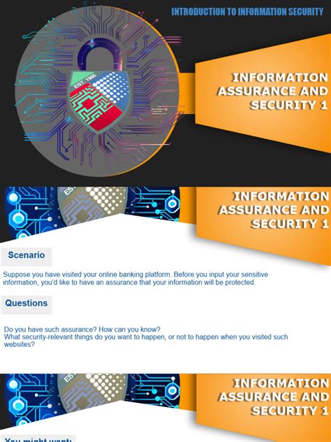 Information Assurance And Security 1 Pdf Security Computer Security