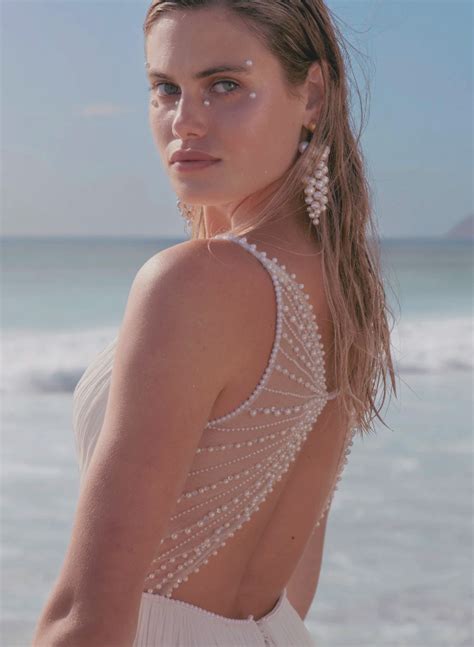 Peal Beach Sex Wedding Dresses With Tulle Sweep Train Missacc