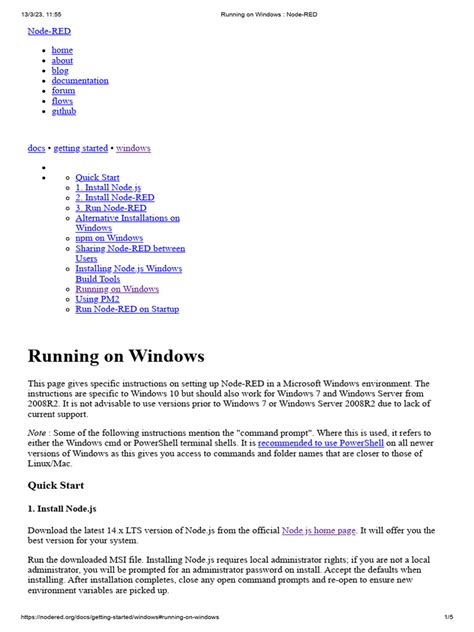 Node Red Running On Windows Pdf Microsoft Windows Command Line Interface