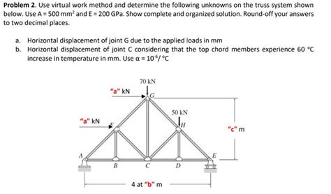 Solved Problem 2 Use Virtual Work Method And Determine The Chegg