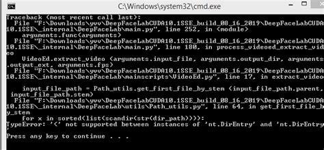 Traceback Issue · Issue 355 · Iperovdeepfacelab · Github