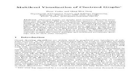 pdf multilevel visualization of clustered graphs as a point on the plane z i and within