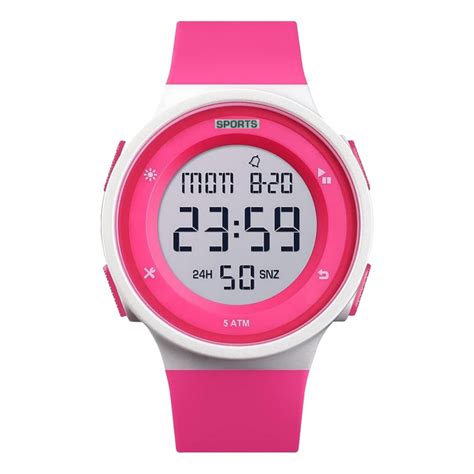 قیمت و خرید ساعت مچی دیجیتال دخترانه مدل اسپرت کرنومتر دار بند سیلیکون کد 2