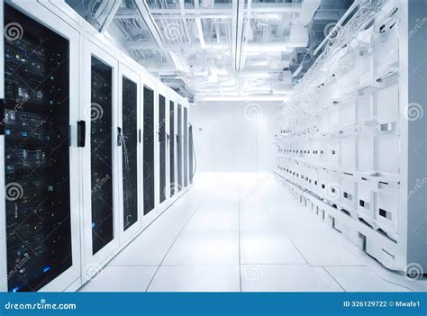 Center White Data Interior Datum Server Room Cloud Rack Farm Backup Render Protocol Network