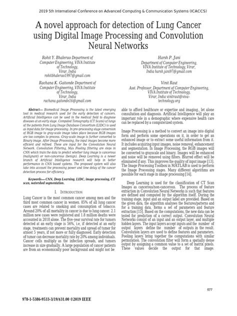 Lung Cancer Detection Using Digital Image Processing On Ct Scan Images