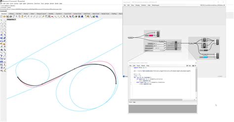 discretize double curvature curves into segments of single curvature