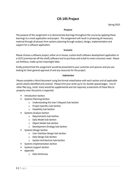 Project Requirements Pdf Computer Science Information Technology