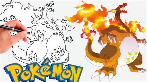How To Draw Gigantamax Charizard Pokemon Pokemon Evolution Youtube