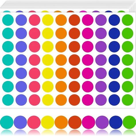 Pcs Color Coding Labels Circle Dot Stickers Round Color Coding Labels Sticky Dots Labels