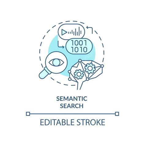 Semantic Search Turquoise Concept Icon Logo Modern Round Vector Logo Modern Round Png And