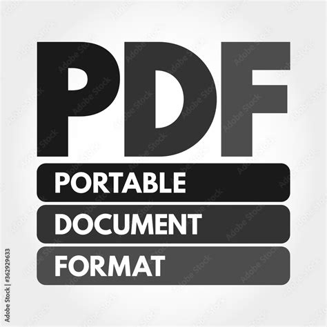 pdf portable document format acronym technology concept background stock vector adobe stock