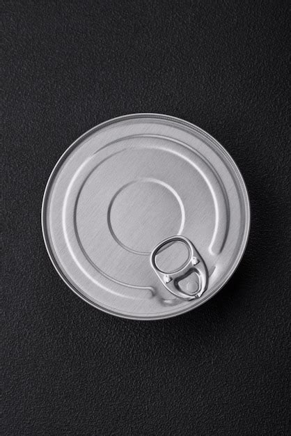Premium Photo Tin Metal Can With Canned Food Round Shape With A Key