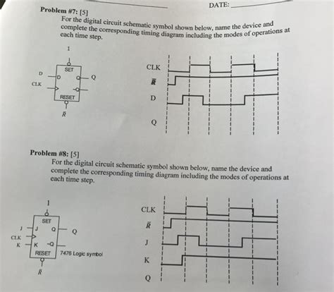 Solved DATE Problem For The Digital Circuit Chegg Com