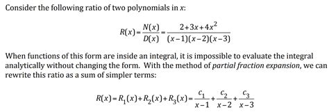 Solved Consider The Following Ratio Of Two Polynomials Inx