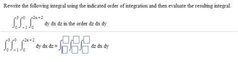 Solved Rewrite The Following Integral Using The Chegg Com
