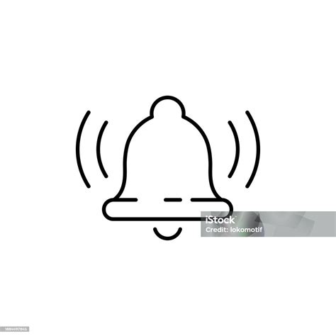 alarm bell line icon with editable stroke the icon is suitable for web design mobile apps ui ux
