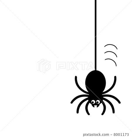 Spider Hanging From Thread Stock Illustration [8001173] Pixta