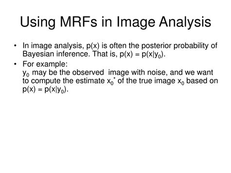 Ppt Image Analysis And Markov Random Fields Mrfs Powerpoint