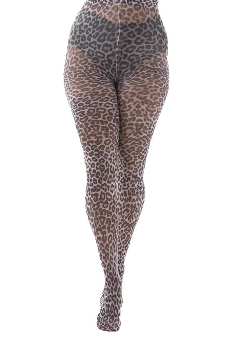 Pamela Mann Small Leopard Printed White Tights Impericon