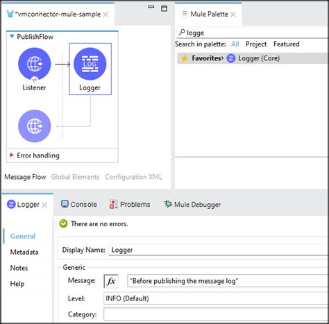 Publish And Subscribe Messages Using Vm Connector In Mulesoft