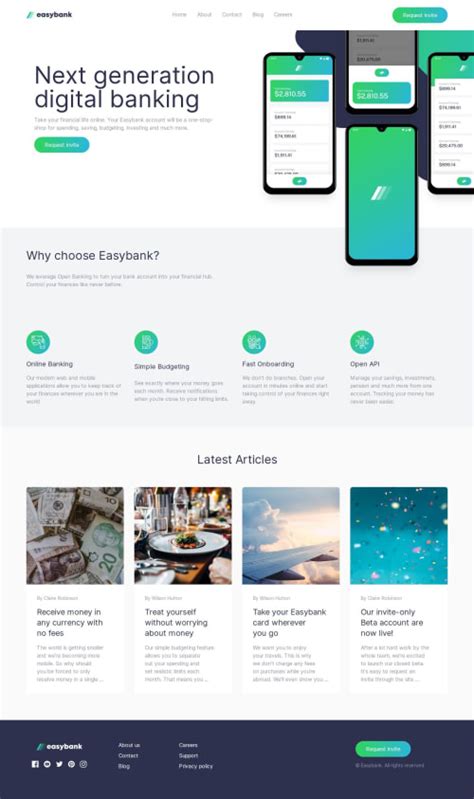 Frontend Mentor Easybank Solution With Tailwindcss And Framer Motion