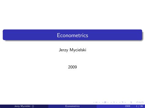 econometrics