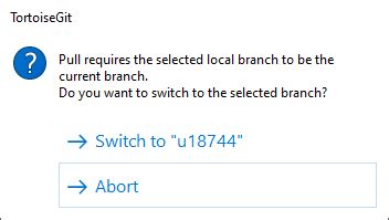 Tortoisegit Switch Checkout From Git Synchronization Dialog Stack Overflow