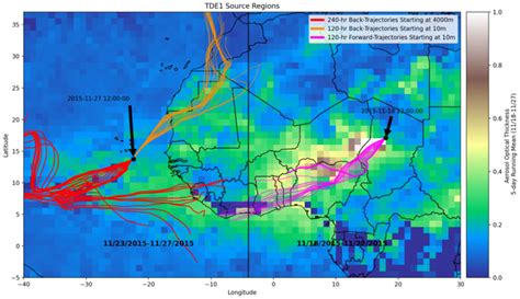 5 Day Viirs Aod Mosaic For Two Sequential Swaths 11 23 27 And Download Scientific Diagram