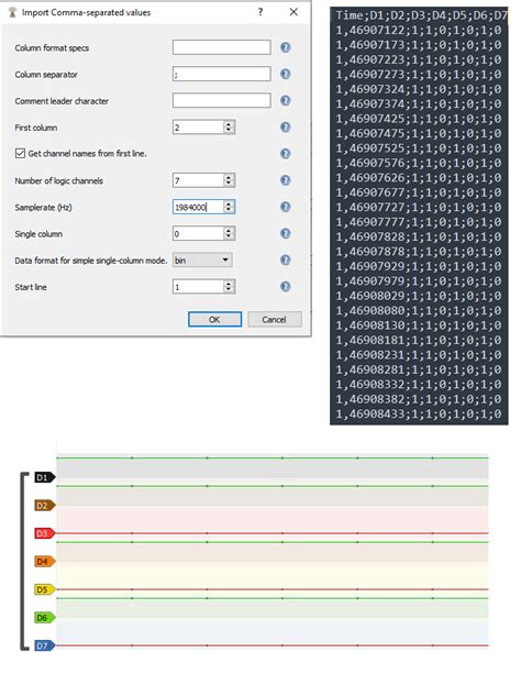 Jtag How To Import Csv File Using Pulse View Electrical