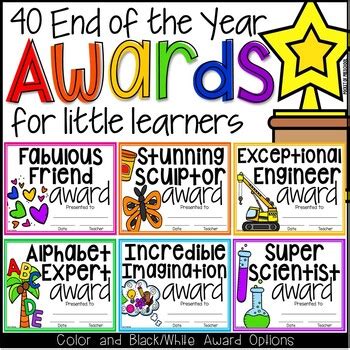 End Of The Year Awards Editable For Preschool Tk Pre K Kindergarten