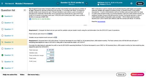 Requirement 1 Compute The Fixed Cost Per Year And