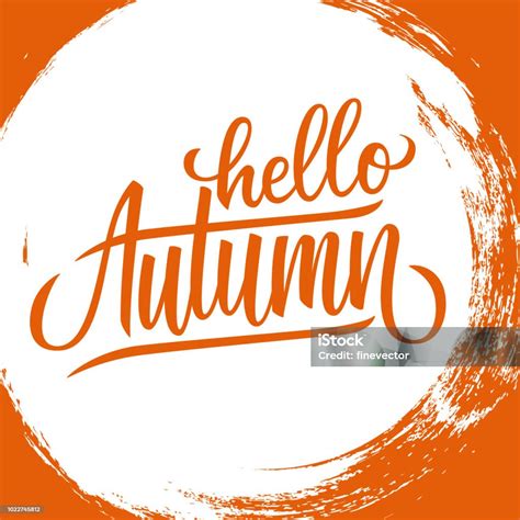 안녕하세요가 손으로 그린 원형 브러시 스트로크 배경에 텍스트 디자인 레터링 가 시즌입니다 0명에 대한 스톡 벡터 아트 및 기타