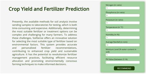 Github Sourik07crop And Fertilizer Recommendation System This Project Involves Developing An