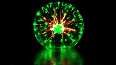 Plasma Ball Discharge Lamp With High Voltage Lightning Experiments