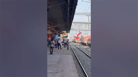 Man Jumping Out Of Running Train Youtube