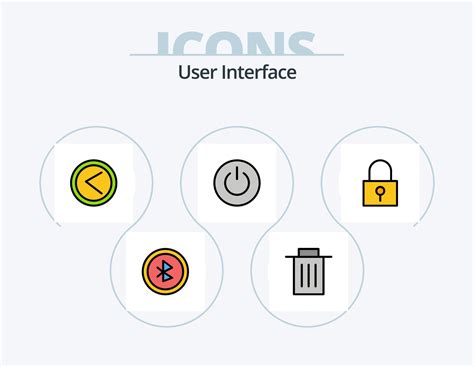 User Interface Line Filled Icon Pack 5 Icon Design Bag Play Construction Banner Interface
