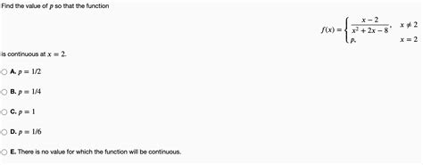 Solved Find The Value Of P So That The Chegg Com