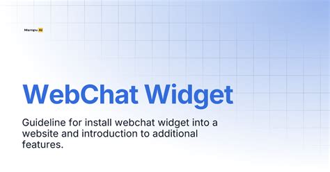 Webchat Widget Mampu Ai