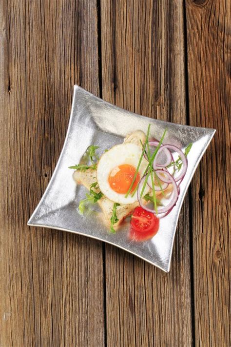 Fried Egg And White Bread Stock Image Image Of Bread 49150395
