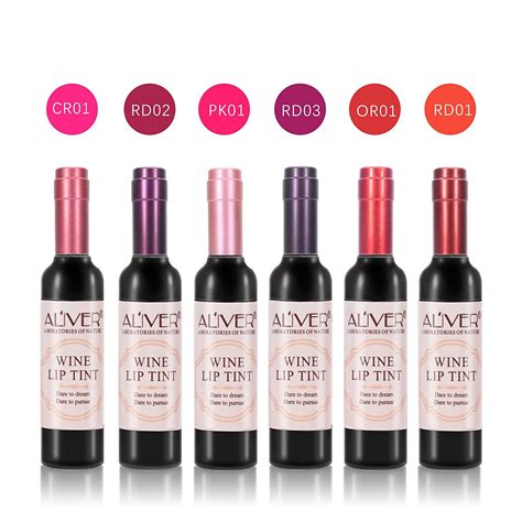 Wine Lip Tint Set Long Lasting And Waterproof Formula In 6 Colors