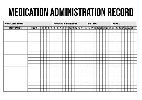 Medication Administration Record Template 10 Free Pdf Printables Printablee