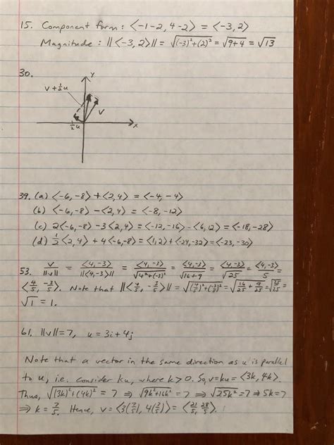 Professor Franks Math Blog Part 4 Vectors In The Plane Practice