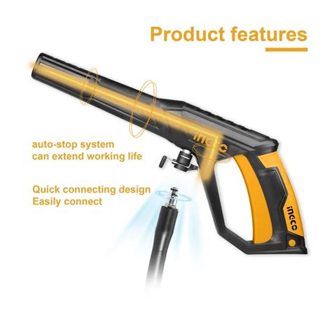 Ingco 1400w High Pressure Washer With 1 Set Water Spray Gun And 5m High