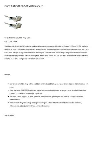 Optical Fiber Cisco Cab Stack 50cm Switch Stacking Cable 2 Pair Gray At ₹ 7000piece In Gurugram