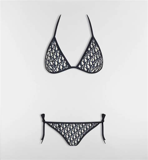 Bikini Bottom Blue Dior Oblique Technical Fabric Dior