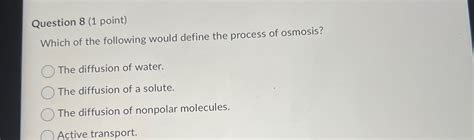 solved question 8 1 ﻿point which of the following would