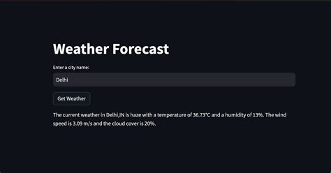 Weather Forecasting Using Streamlit Openai And Openweathermap To