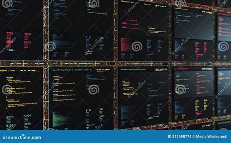Codes And Numbers In 3d Tables Animation Virtual Tables With Numeric
