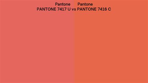 Pantone 7417 U Vs Pantone 7416 C Side By Side Comparison
