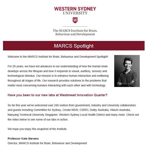 The Marcs Institute For Brain Behaviour And Development On Linkedin Marcs Newsletters